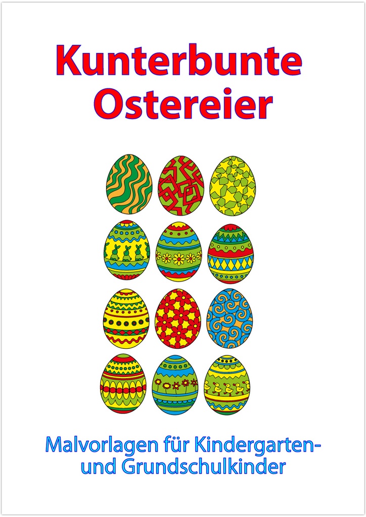 Kunterbunte Ostereier - Malvorlagen PDF | k2-verlag.ch